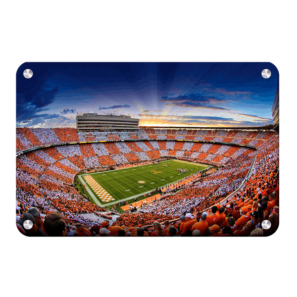 Tennessee Volunteers - Neyland Stadium - Checkerboard Sunset - Vol Wall Art